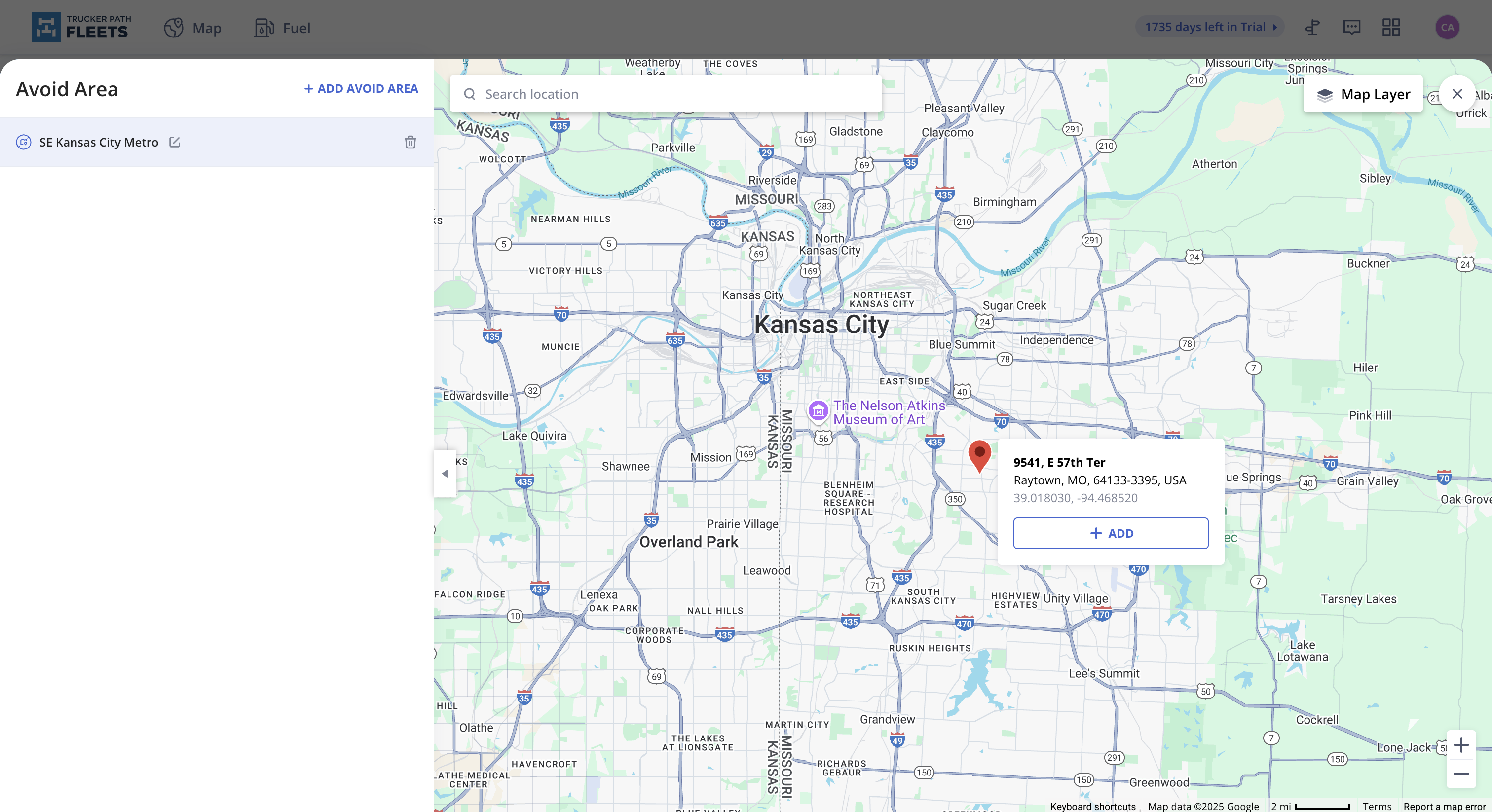 Avoided Areas – English